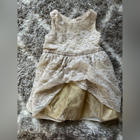 Youngland | Dresses | Youngland 4t Toddler Girls Sleeveless White Lace ...